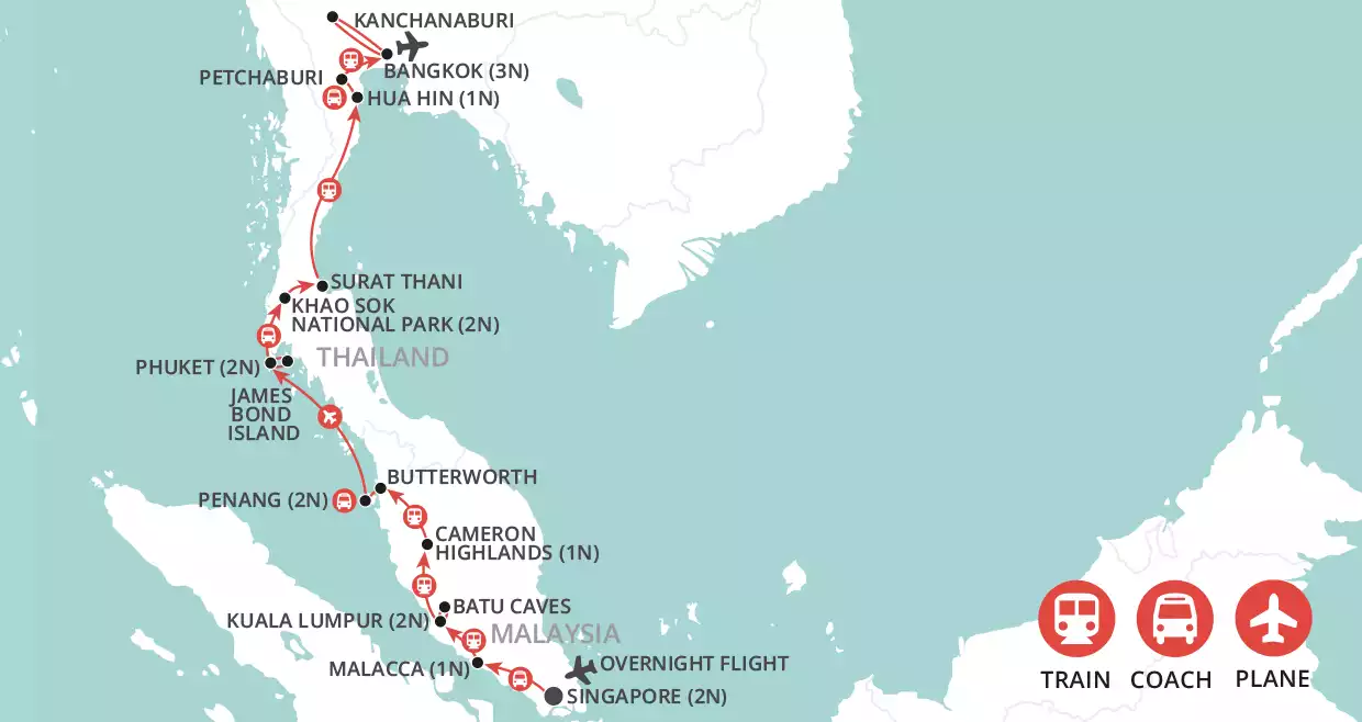 Singapore to Bangkok by Rail | Wendy Wu Tours UK