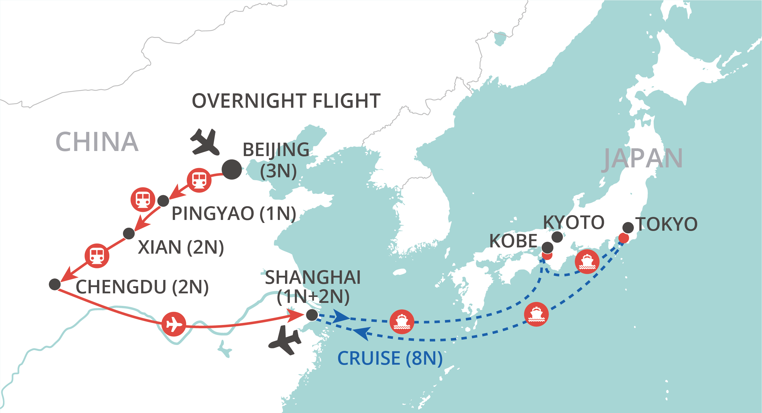Tour | China by Land, Japan by Sea - E | Wendy Wu | 3059-UK